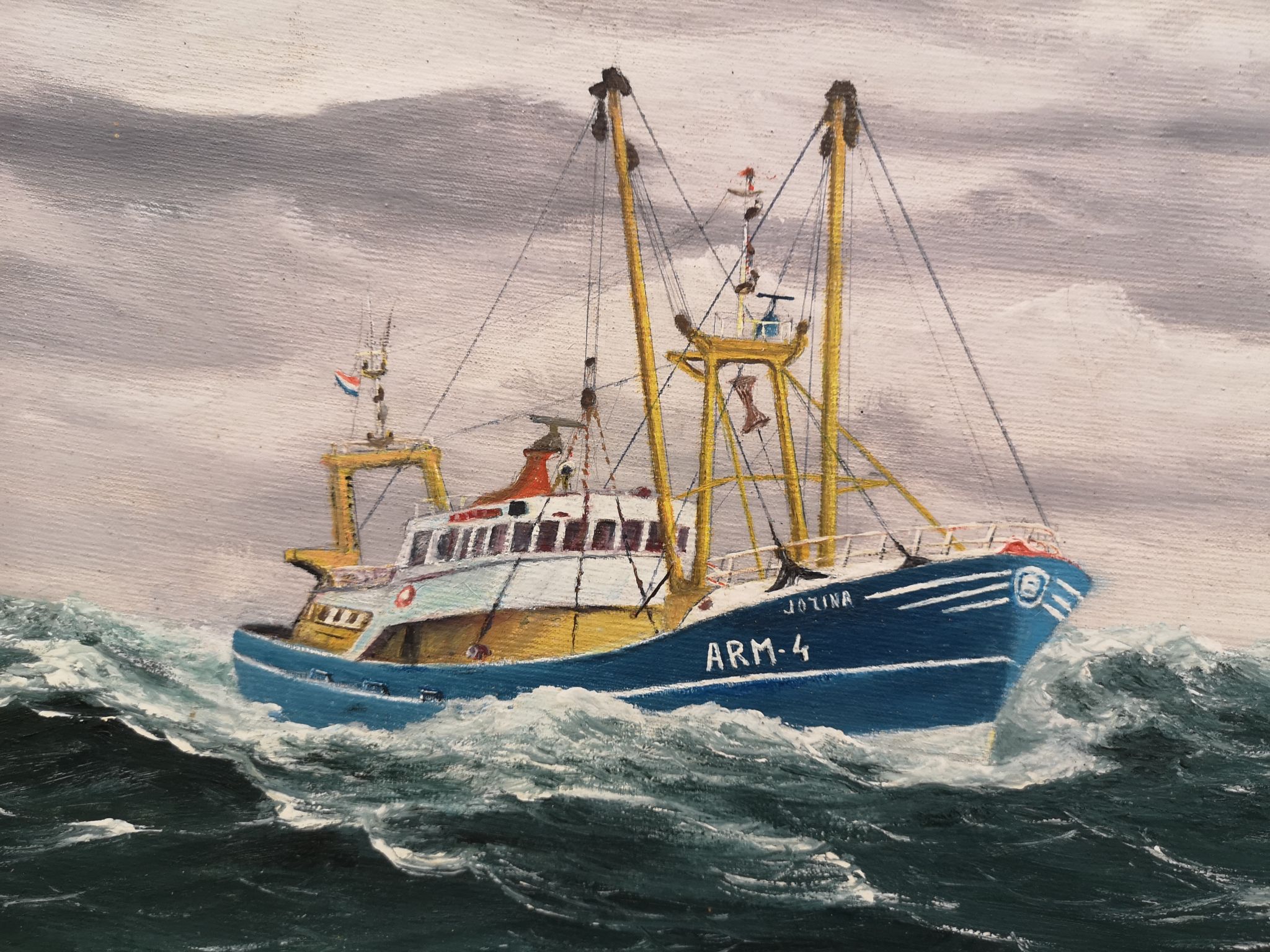 Vissersschip ARM-4 kotter boot Arnemuiden door AD Visser - 3dehands