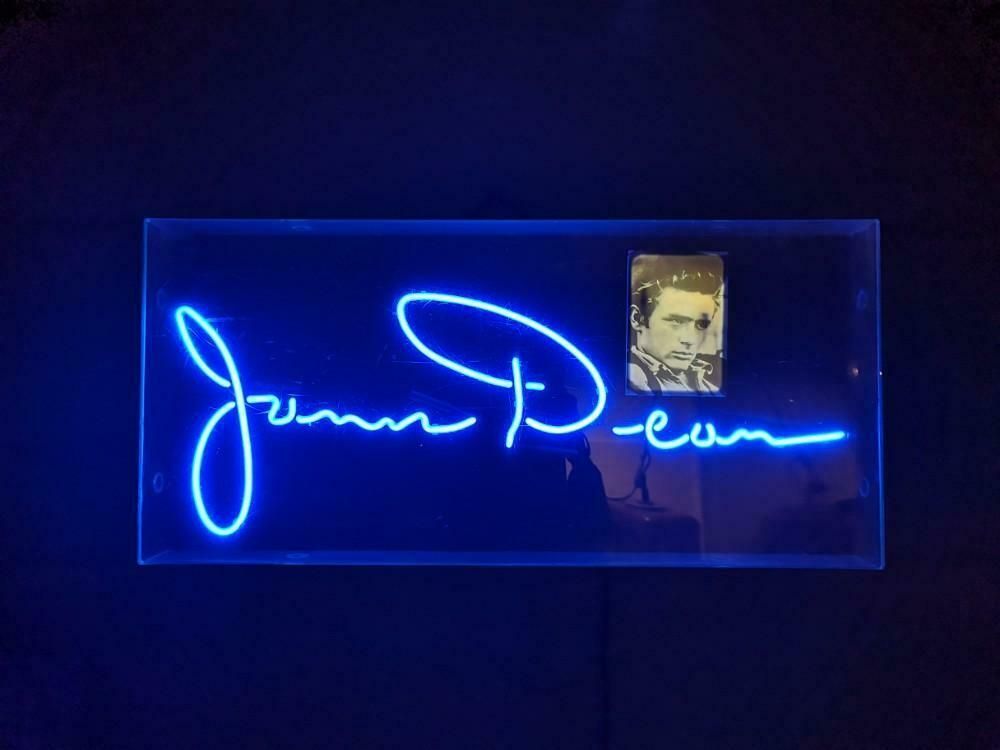 Zeldzame grote James Dean neon sixties retro lichtbak - 3dehands