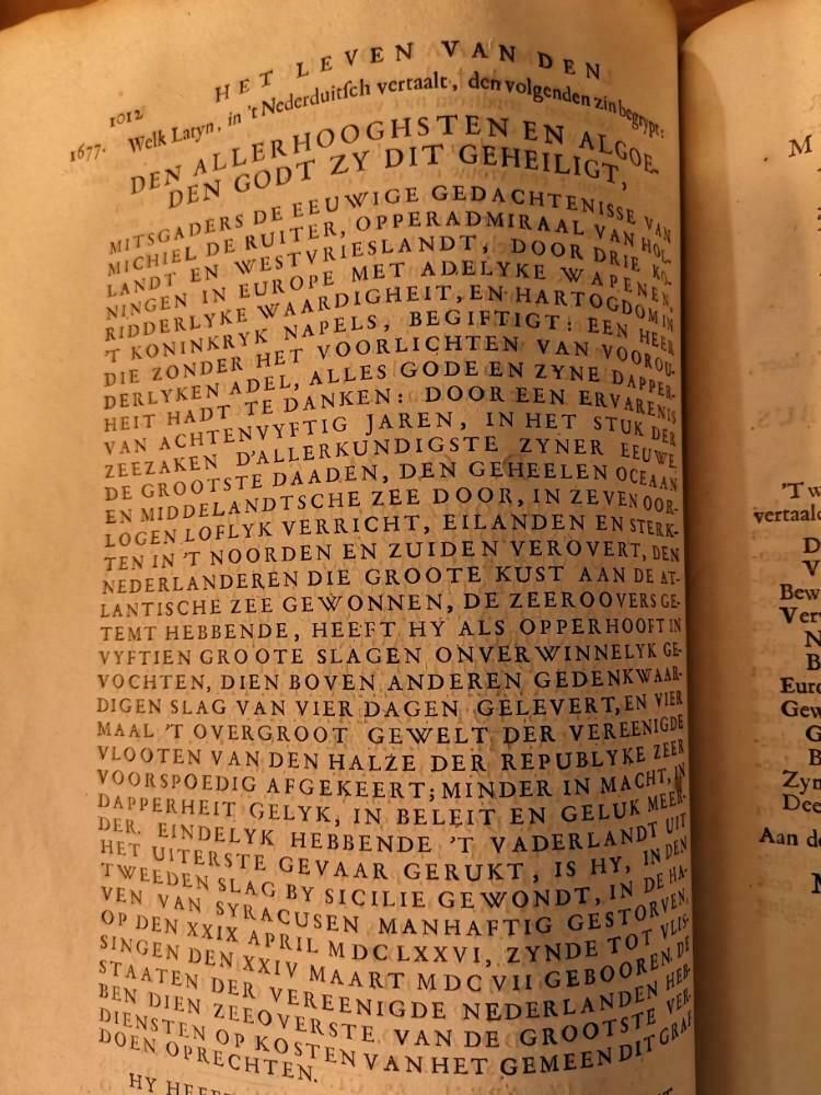 1e druk Het leven en bedryf van den heere Michiel de Ruiter - 3dehands